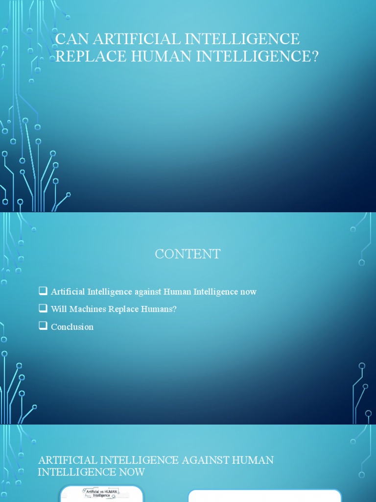 Can Artificial Intelligence Replace Human Intelligence | PDF | Games & Activities