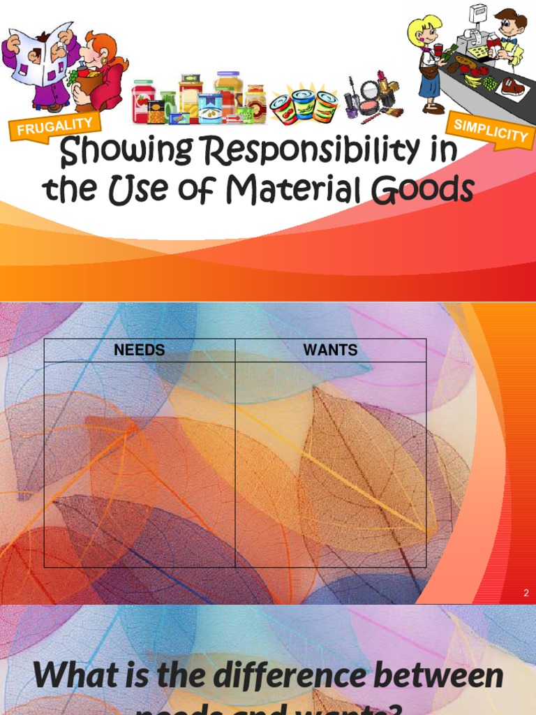 Responsible Use of Material Goods | PDF | Consumerism | Economies