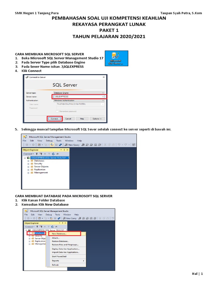 PEMBAHASAN SOAL UKK PAKET 1 RPL 2021 Ver 1.2 | PDF | Komputer
