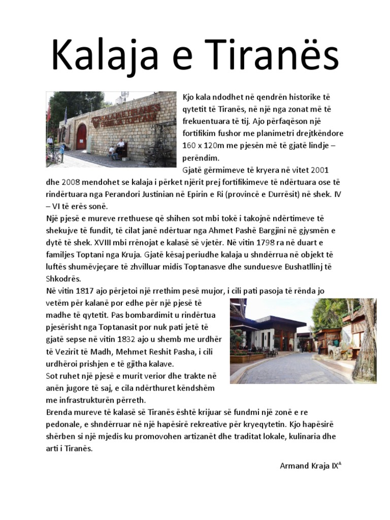 Kalaja e Tiranës | PDF