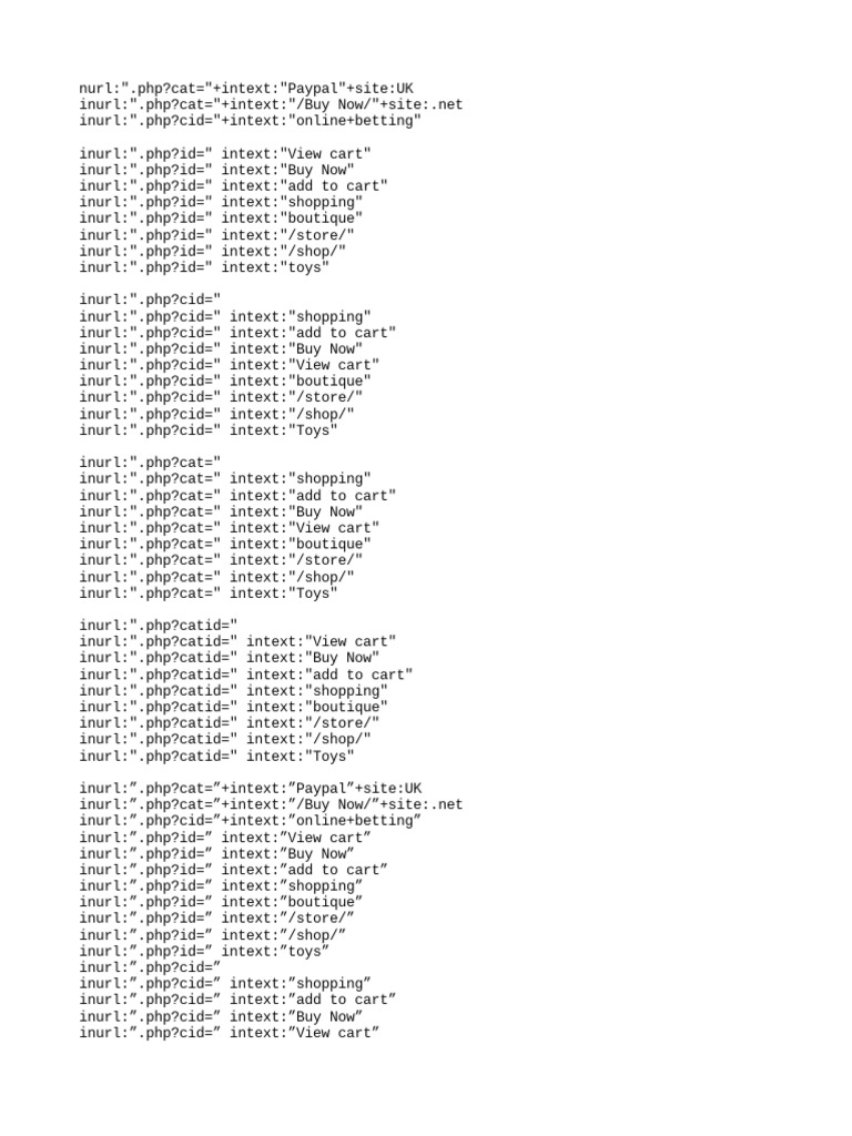 Dorks For Carding | PDF | Computing | Computer Programming