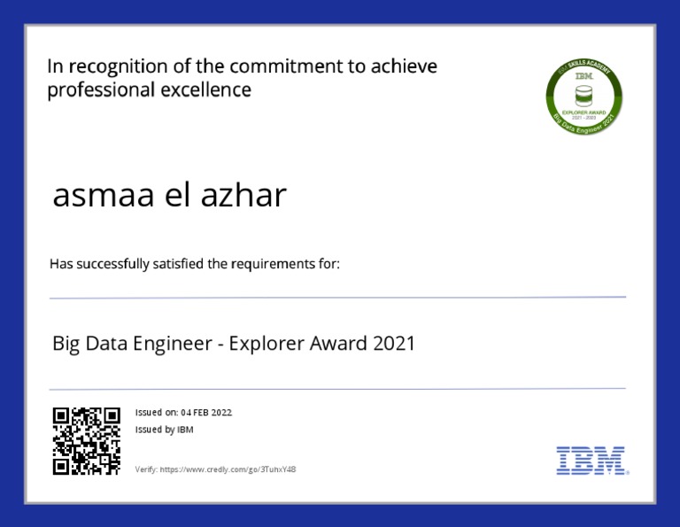 Big Data Engineer Explorer Award 2021 Badge20220208-53-1bpy2wr | PDF | Art