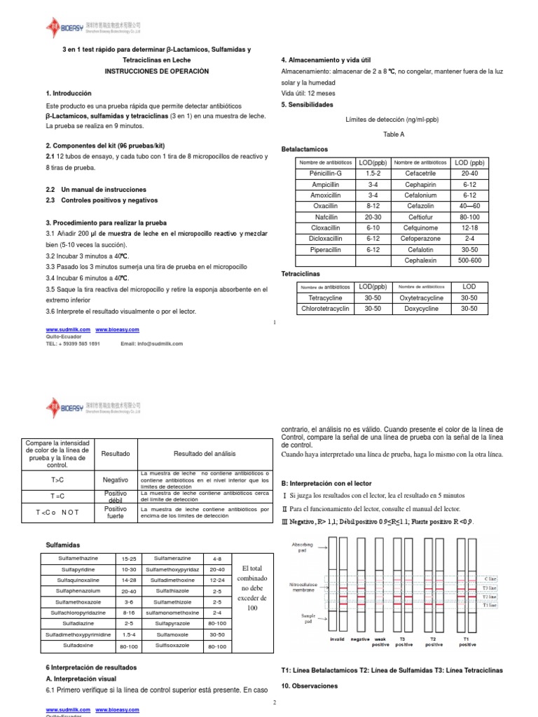 Ficha Tecnica Kit Antibioticos Bioeasy 3en1 2 | PDF | Drogas | Biocidas
