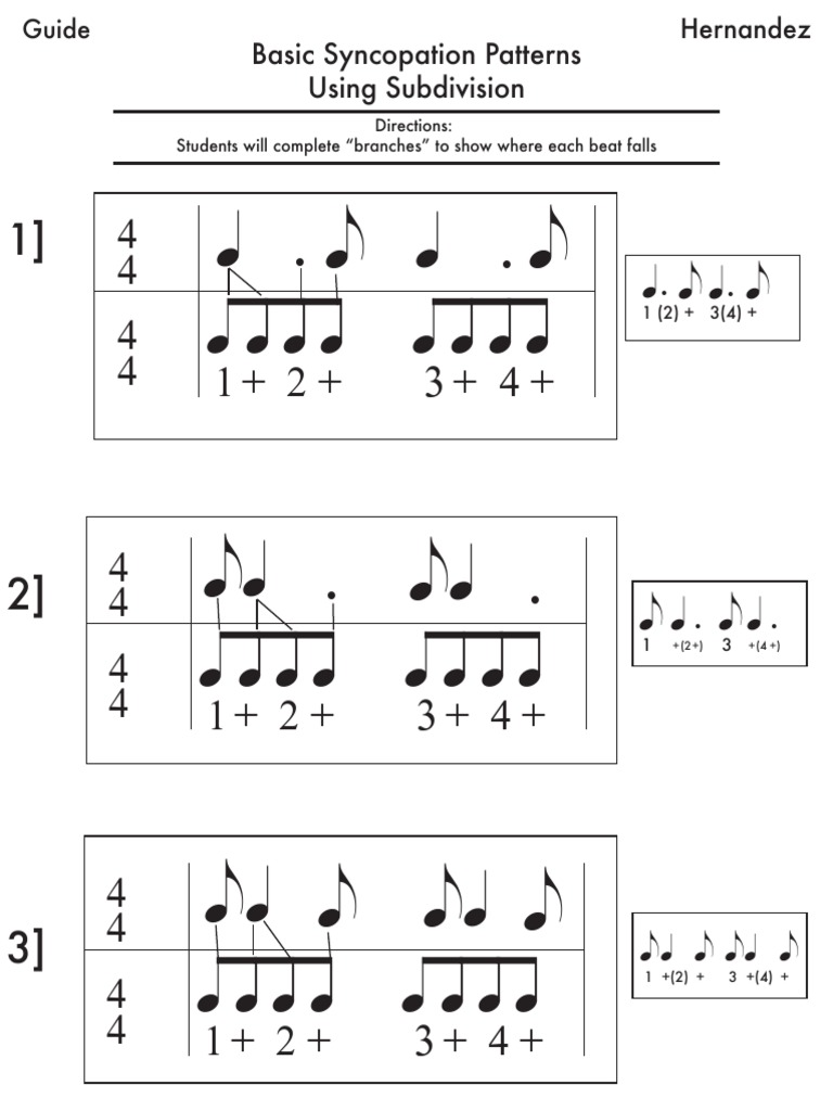 7th Grade Basic Syncopation | PDF