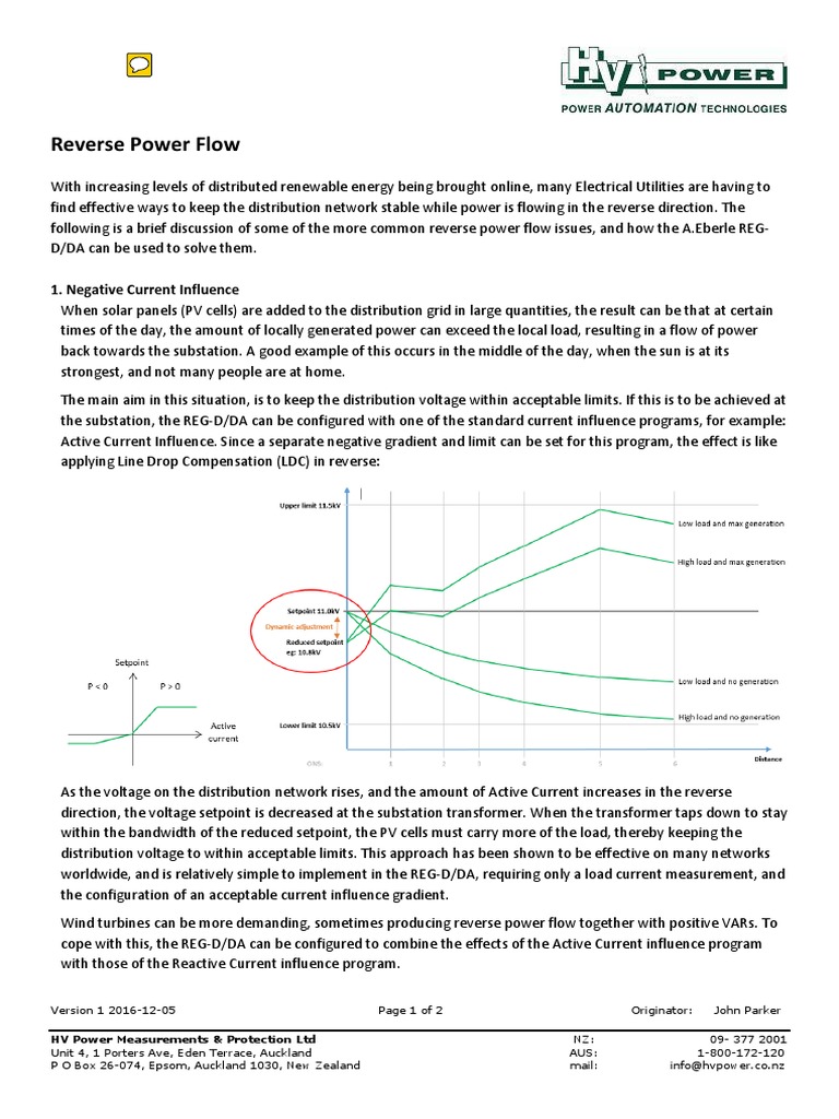 Reverse Power Flow: 1. Negative Current Influence | PDF | Electric ...