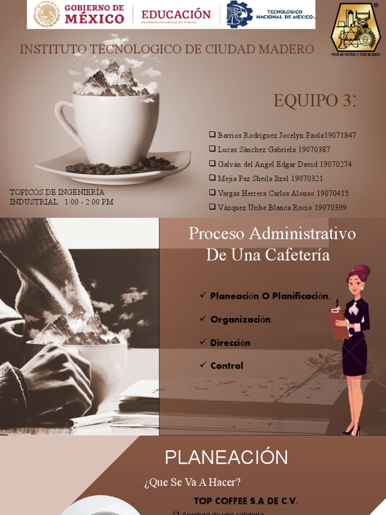 Proceso Adm. de Una Cafeteria | PDF | Marketing | Planificación