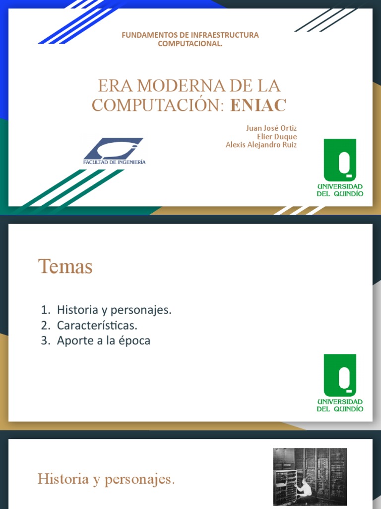 Era Moderna de La Computación - Eniac | PDF | Informática | Ciencias de ...