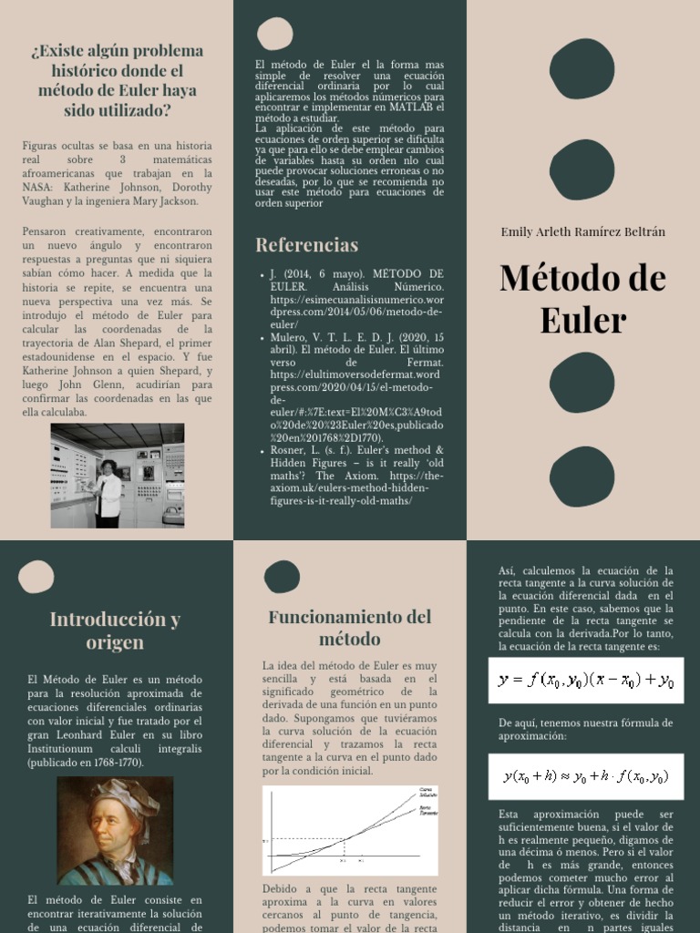 Método de Euler | PDF | Matemáticas | Objetos matemáticos