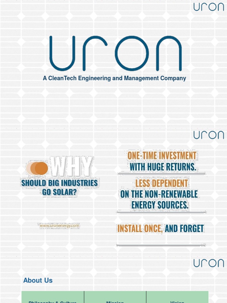 URON Energy Profile - 20 | Download Free PDF | Solar Energy | Photovoltaics