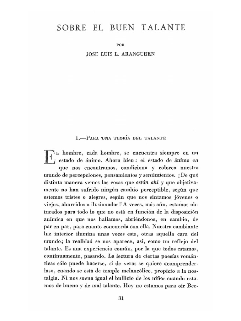 Sobre El Buen Talante | PDF | Ocio | Metafísica