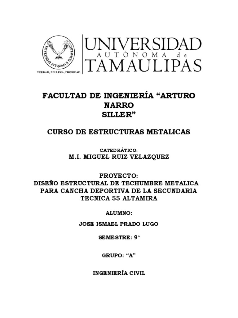 Techumbre para Cancha Deportiva | PDF | Pandeo | Braguero