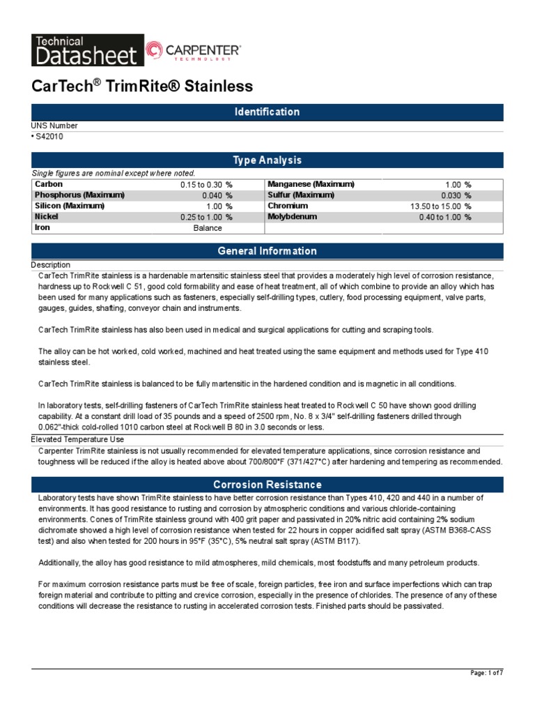 Trim Rite | PDF | Stainless Steel | Corrosion
