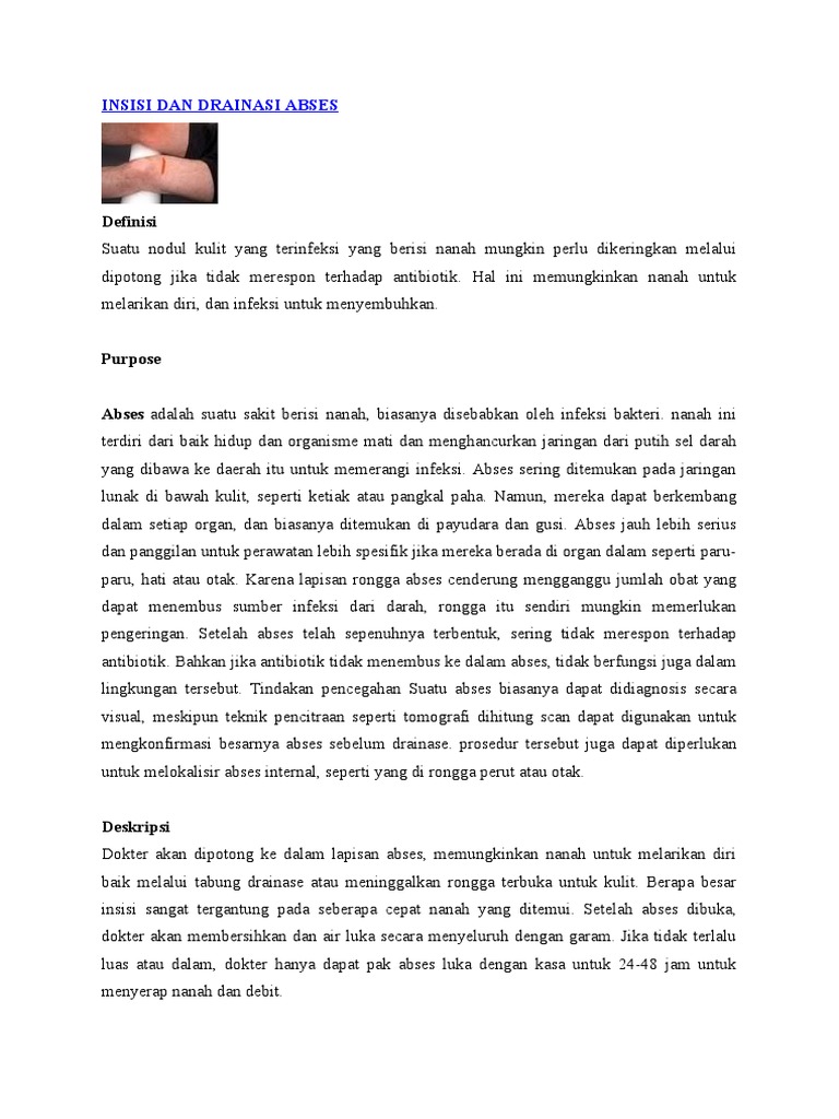 Insisi & Drainase Abses: Panduan Lengkap | PDF | Sains & Matematika