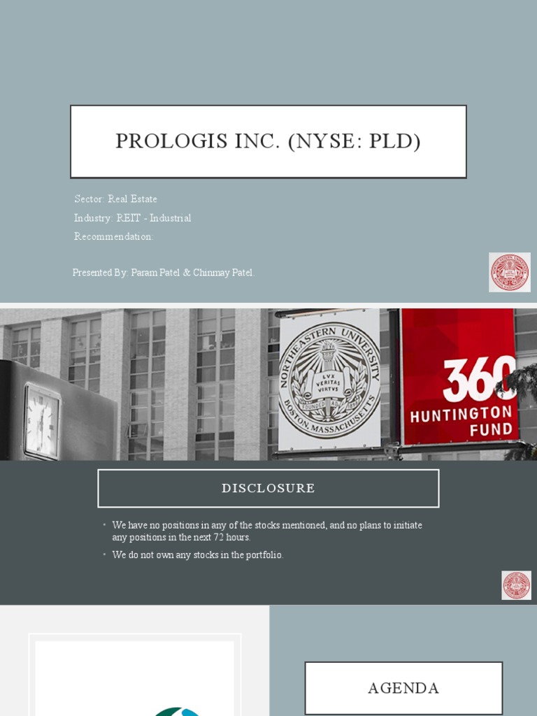 Prologis Inc. (Nyse: PLD) : Sector: Real Estate Industry: REIT ...