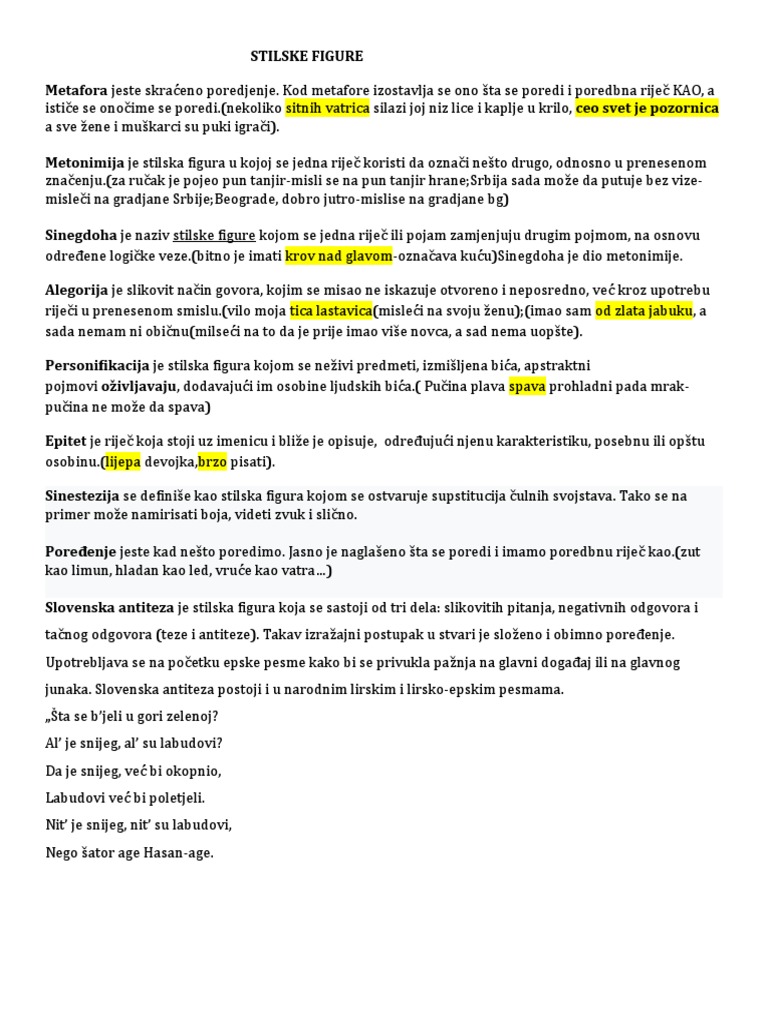 Stilske Figure | PDF