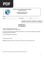 Summative Assessment of MYP 2 Math | PDF | Triangle | Area