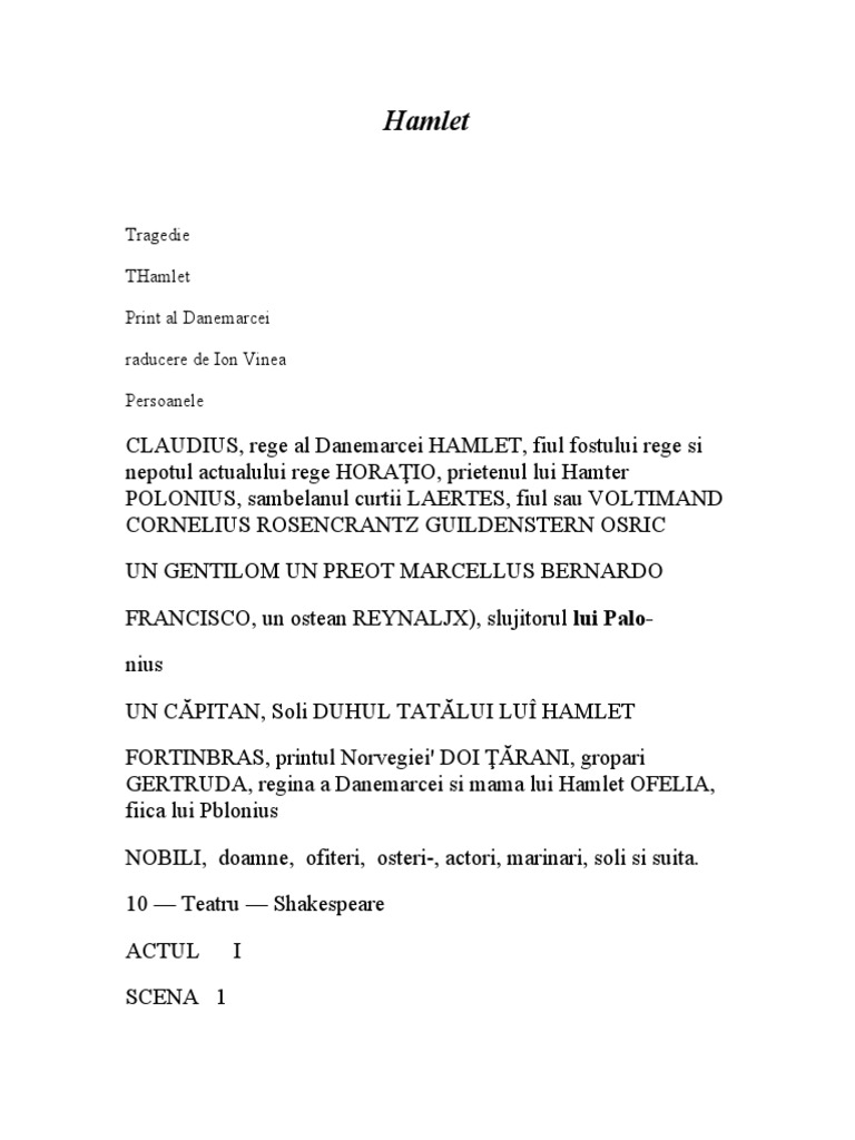 Hamlet | PDF