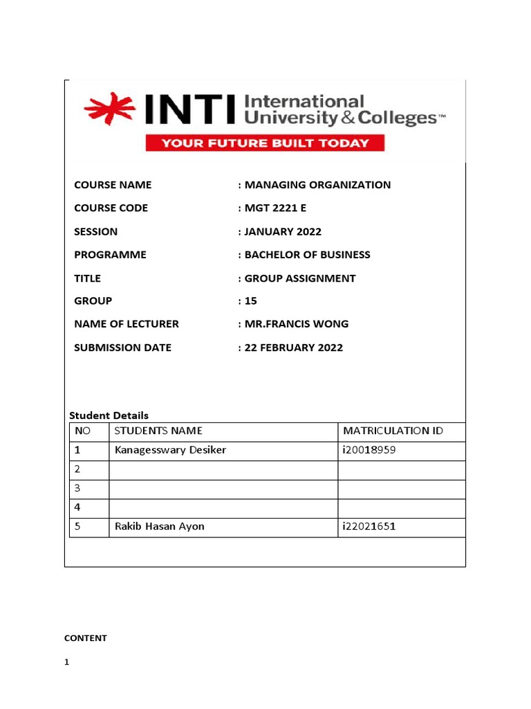 GA Assignment-1 | Download Free PDF | Organizational Structure | Employment