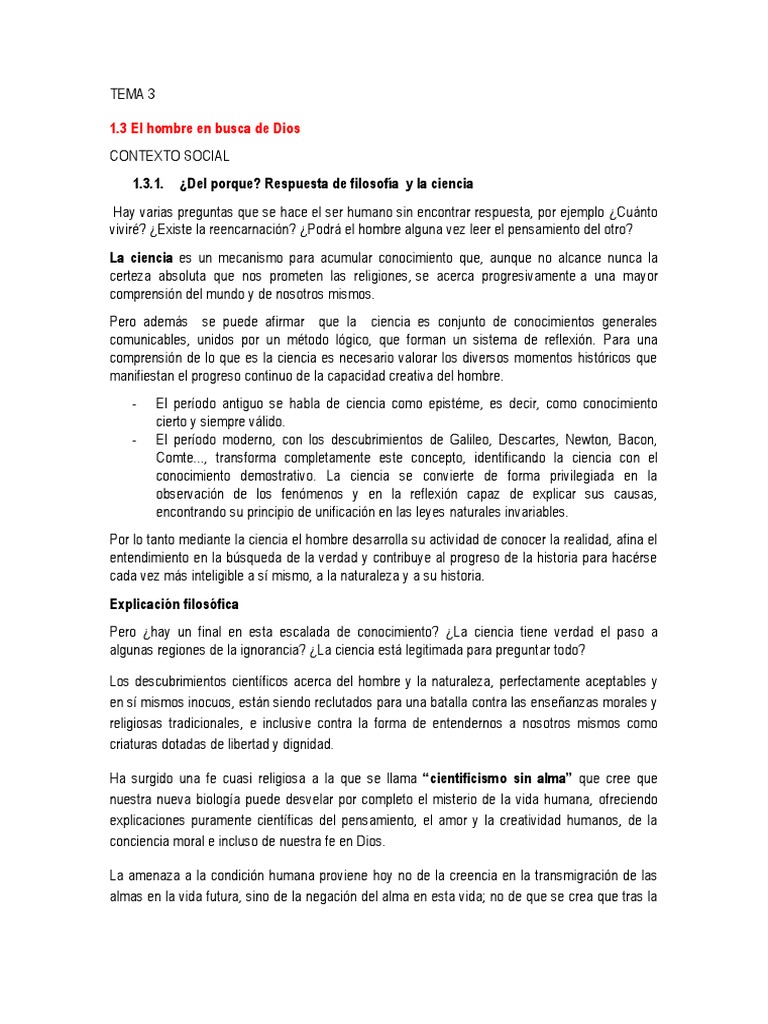 El Hombre en Busca de Dios: Reflexiones | PDF | Biblia | Paradigma