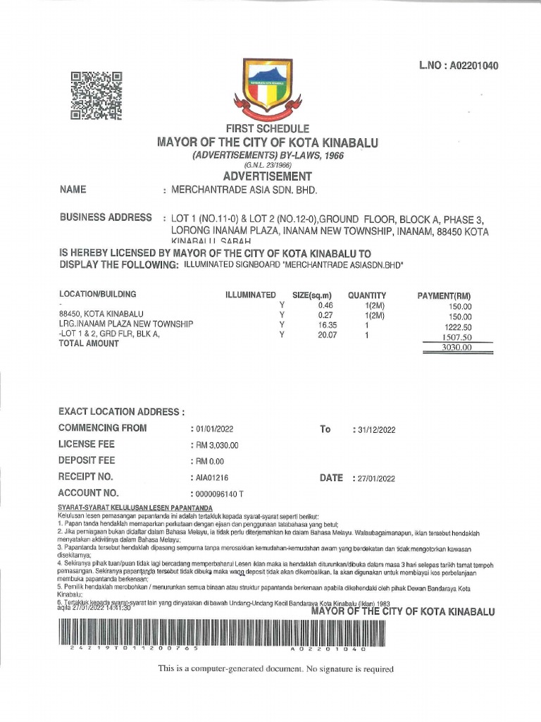 Lesen Papan Iklan DBKK 2022 | PDF