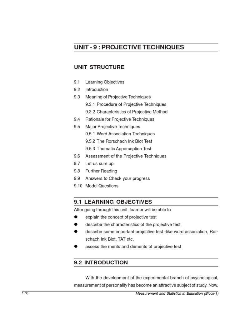 Projective Techniques Chapter | PDF
