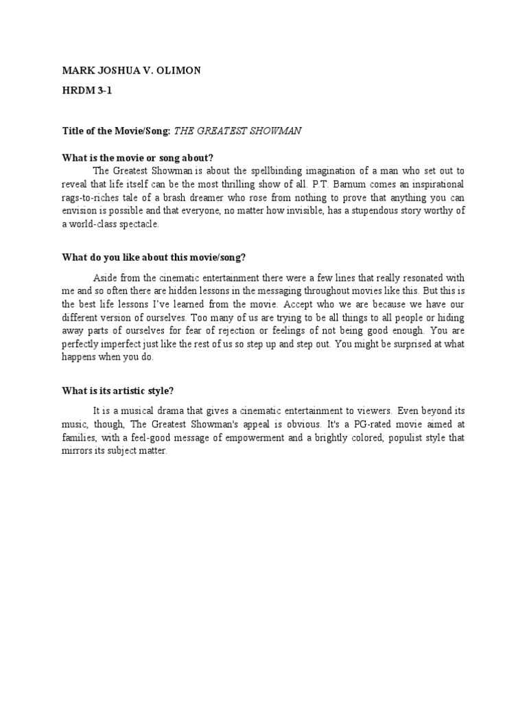 Activity 2 - Olimon, Mark Joshua v. - Arts 1100 | PDF | Language Arts & Discipline