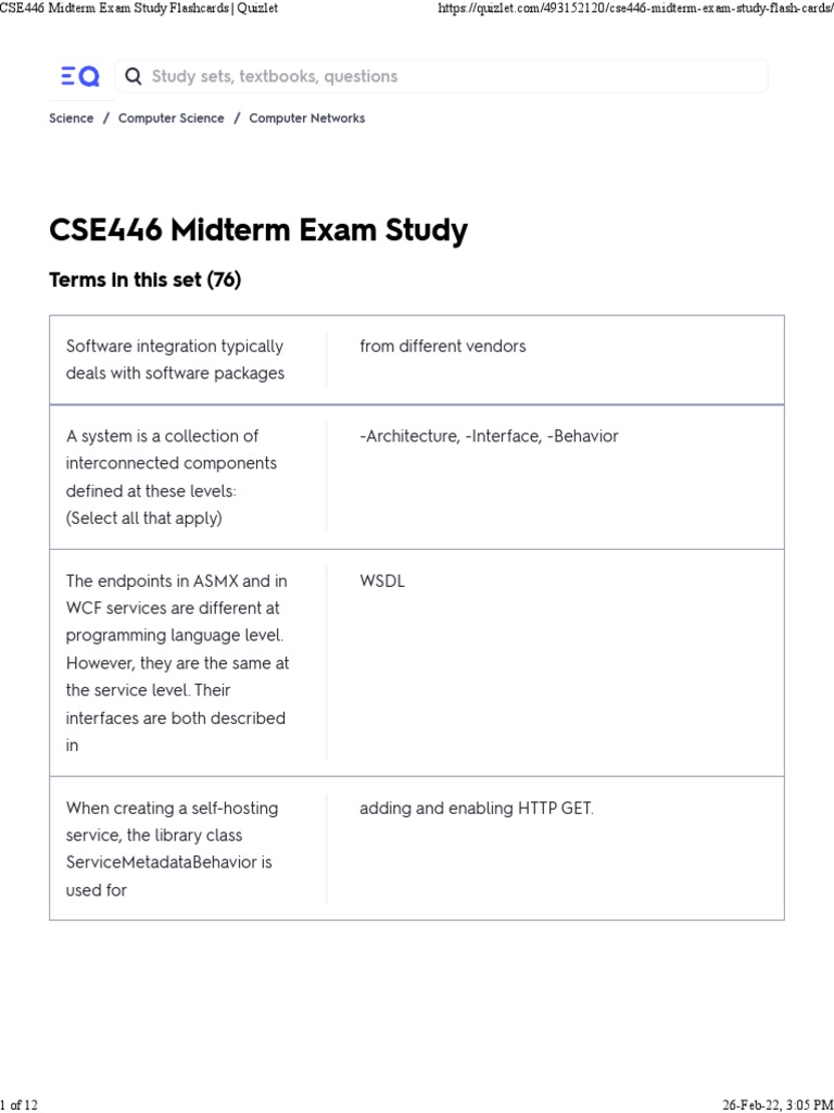 CSE446 Midterm Exam Study Flashcards Quizlet | PDF | Windows ...