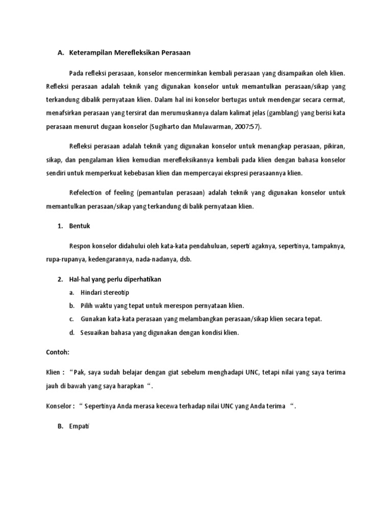 Rangkuman Keterampilan Komunikasi Konseling | PDF | Pengembangan Diri | Sains & Matematika