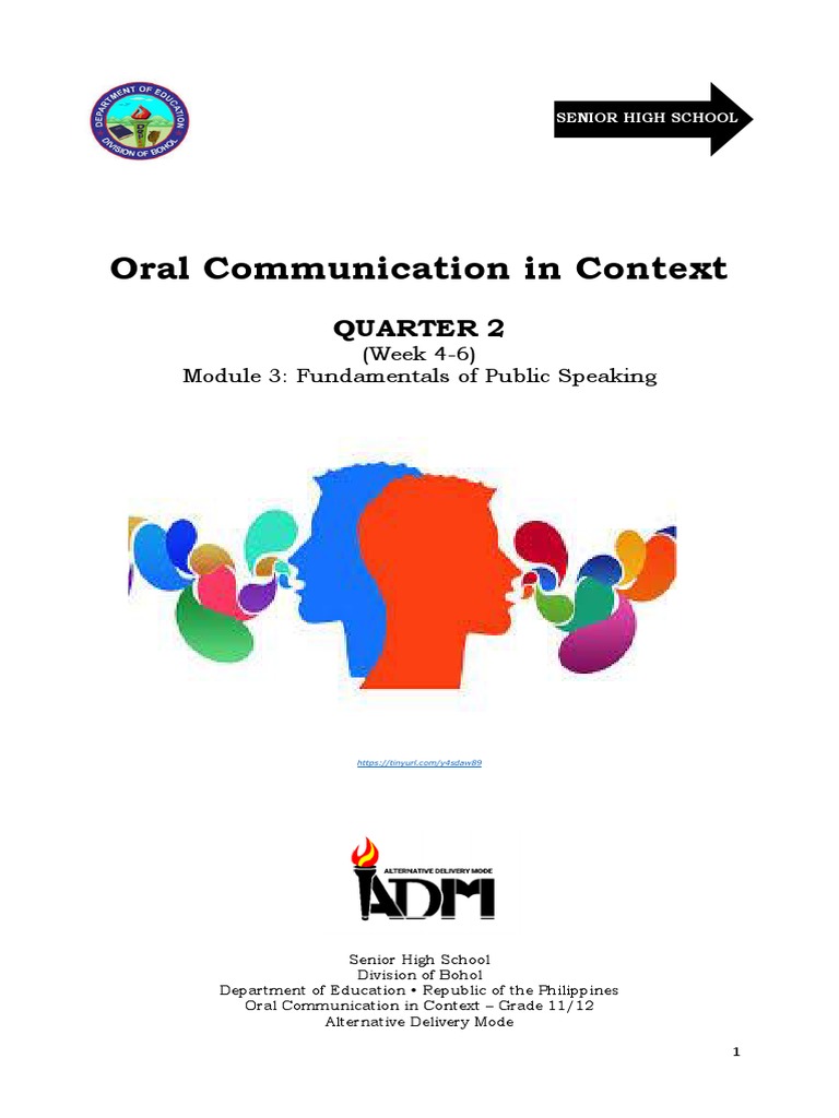 Oral Communication in Context: Quarter 2 | PDF | Human Communication ...