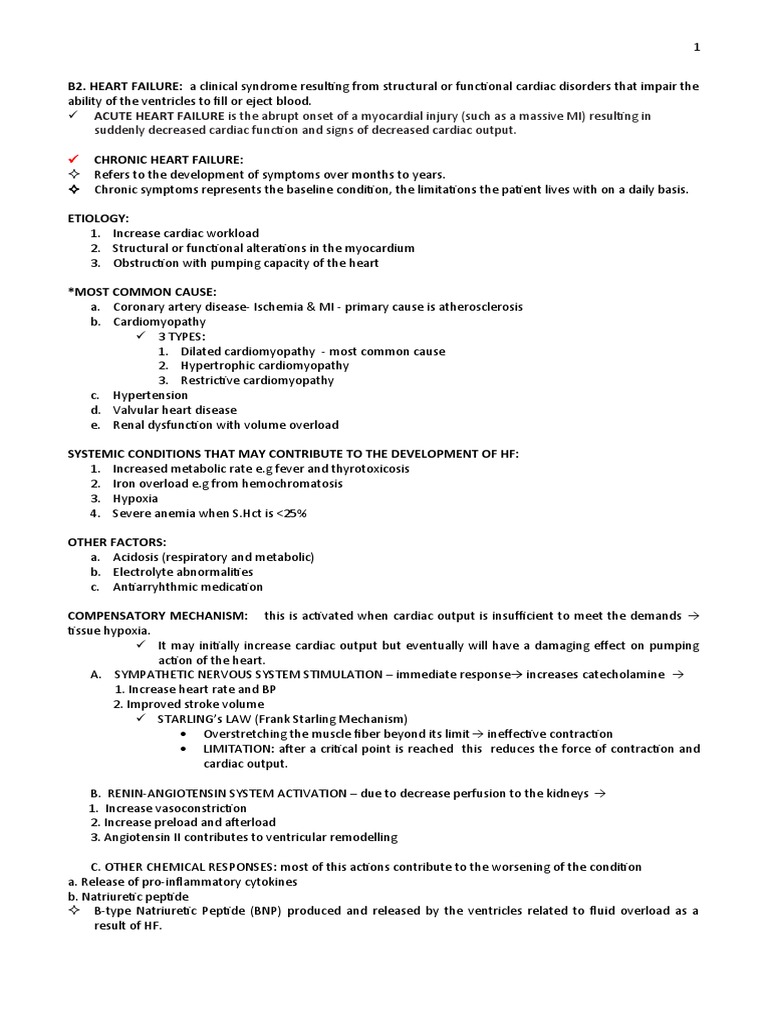 A Comprehensive Overview Of Heart Failure Etiology Pathophysiology