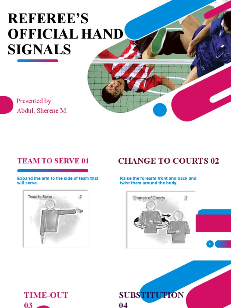 Referee's Official Hand Signals: A Visual Guide to Common Calls in ...