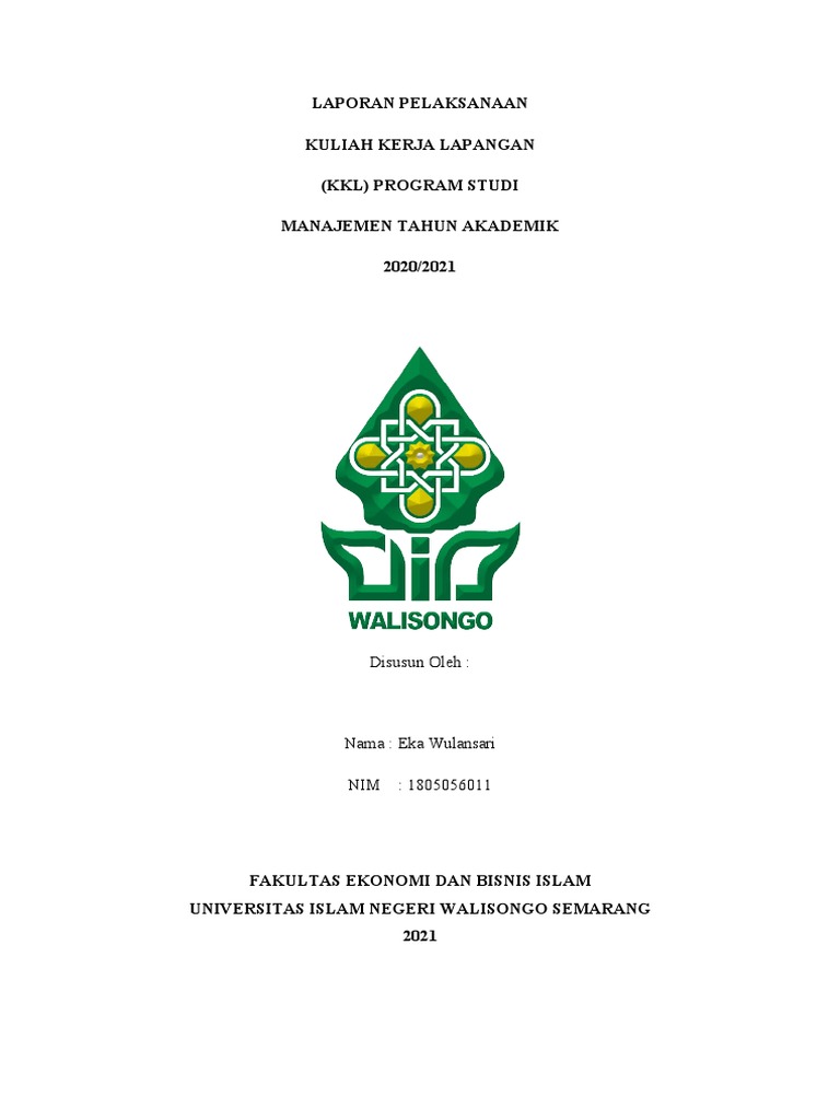 Laporan KKL Eka Wulansari 1805056011 MNJ A6-Dikonversi | PDF | Bisnis