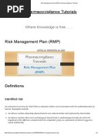Sop Pharmacovigilance Risk Management Plan (RMP) | PDF ...