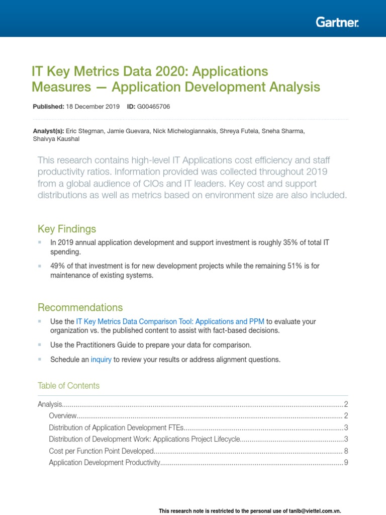 It Key Metrics Data 2020 App 465706 | PDF