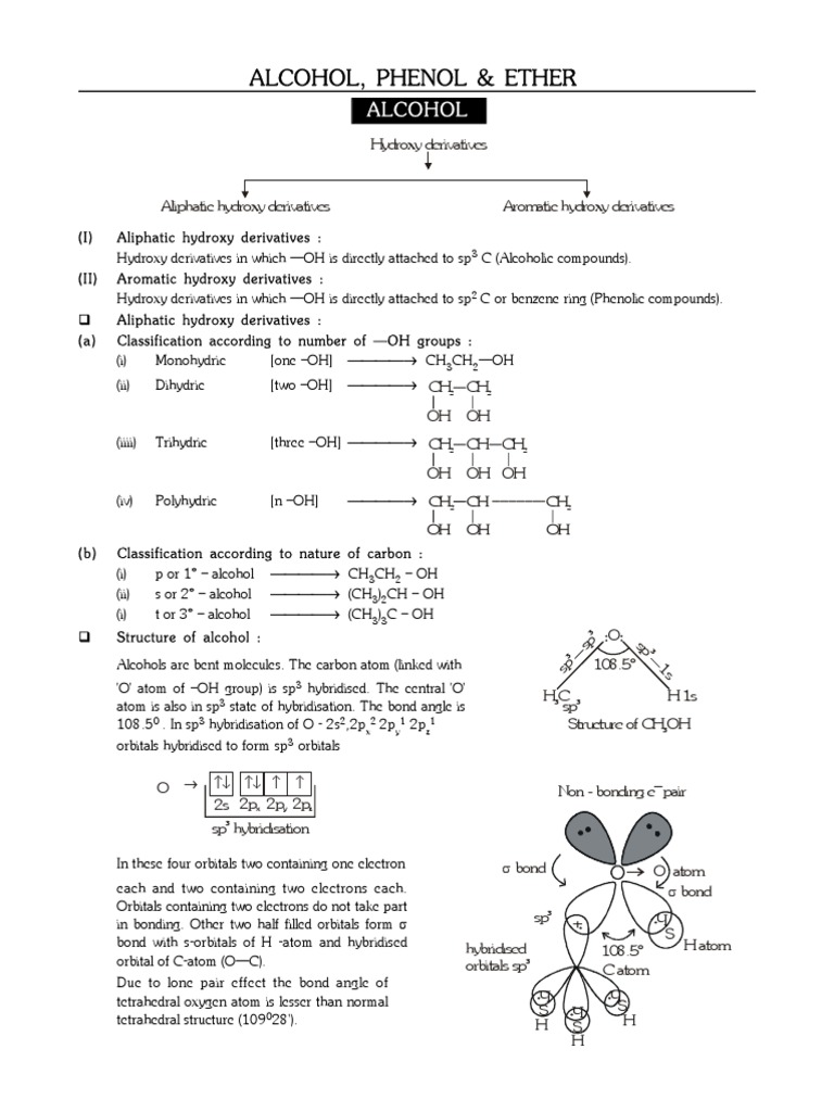 Alcohols Theory | PDF | Alcohol | Chemistry