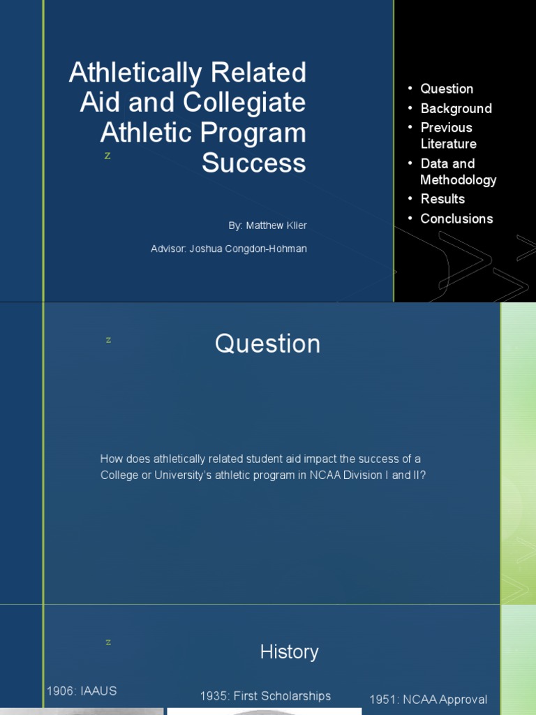 Athletically Related Aid and Collegiate Athletic Program Success | PDF ...