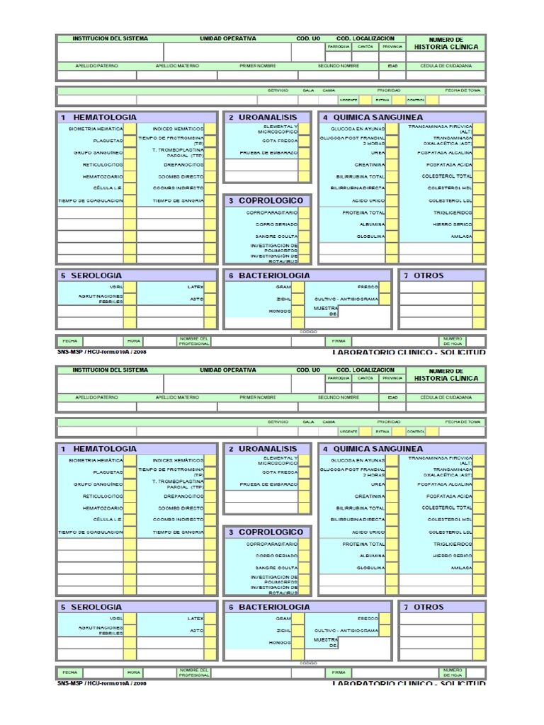 Pedido Laboratorio MSP Imprimir | PDF