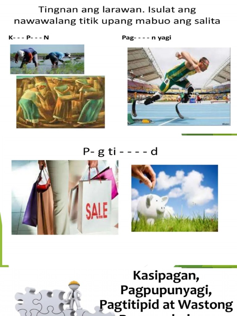 Kasipagan Pagpupunyagi Pagtitipid at Pag Iimpok | PDF