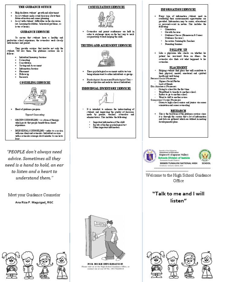 The Guidance Office Consultation Services Information Services | PDF ...