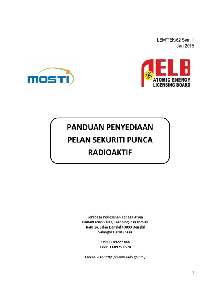 LEM-TEK-62 Sem1 Panduan Penyediaan Pelan Sekuriti | PDF