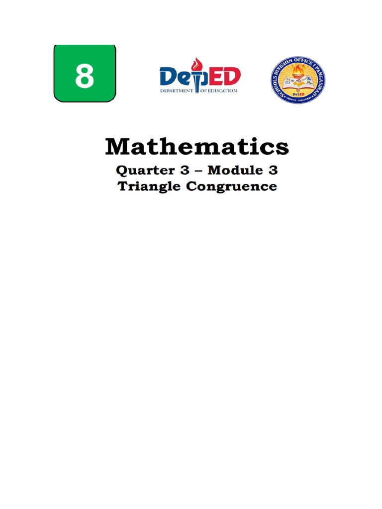 Math 8 Q3 Module 3 | PDF | Triangle | Geometry