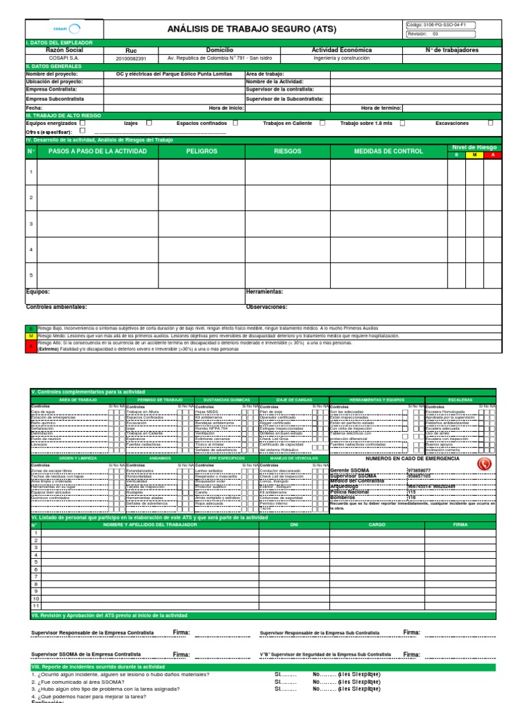 Formato ATS Rev 03 | PDF | La seguridad