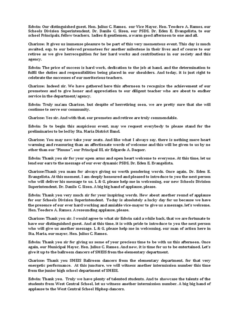 Felicitation and Recognition Program | PDF