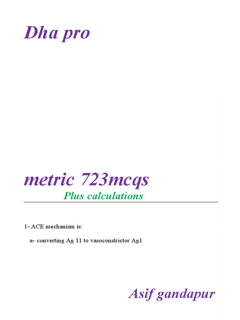 Prometric Exam Materials For Pharmacist | PDF | Drugs | Pharmacology