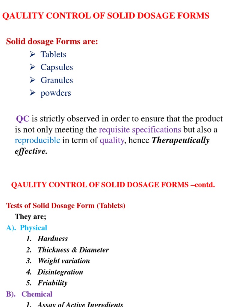 Tablets Capsules Granules Powders: Solid Dosage Forms Are | PDF ...