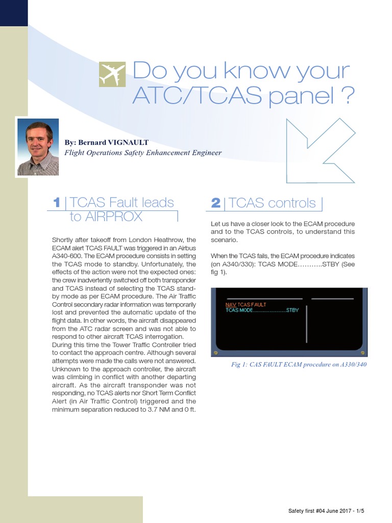Do You Know Your Atc Tcas Panel | PDF | Air Traffic Control | Transponder (Aeronautics)