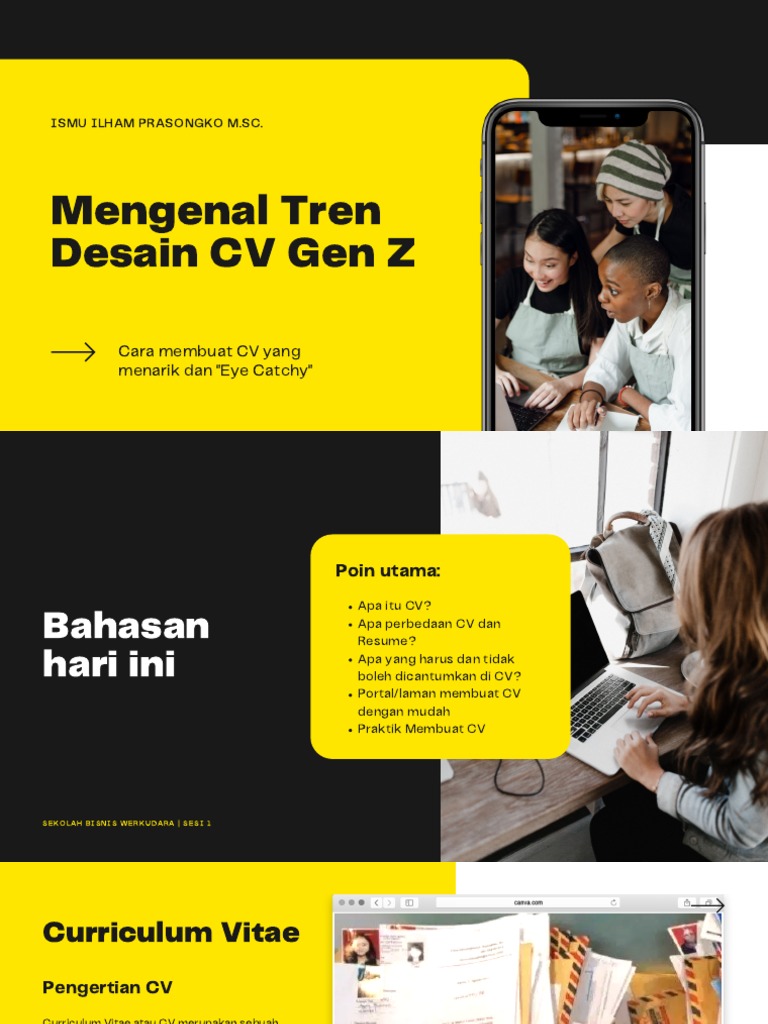 Desain CV Menarik untuk Gen Z | PDF | Karier & Perkembangan