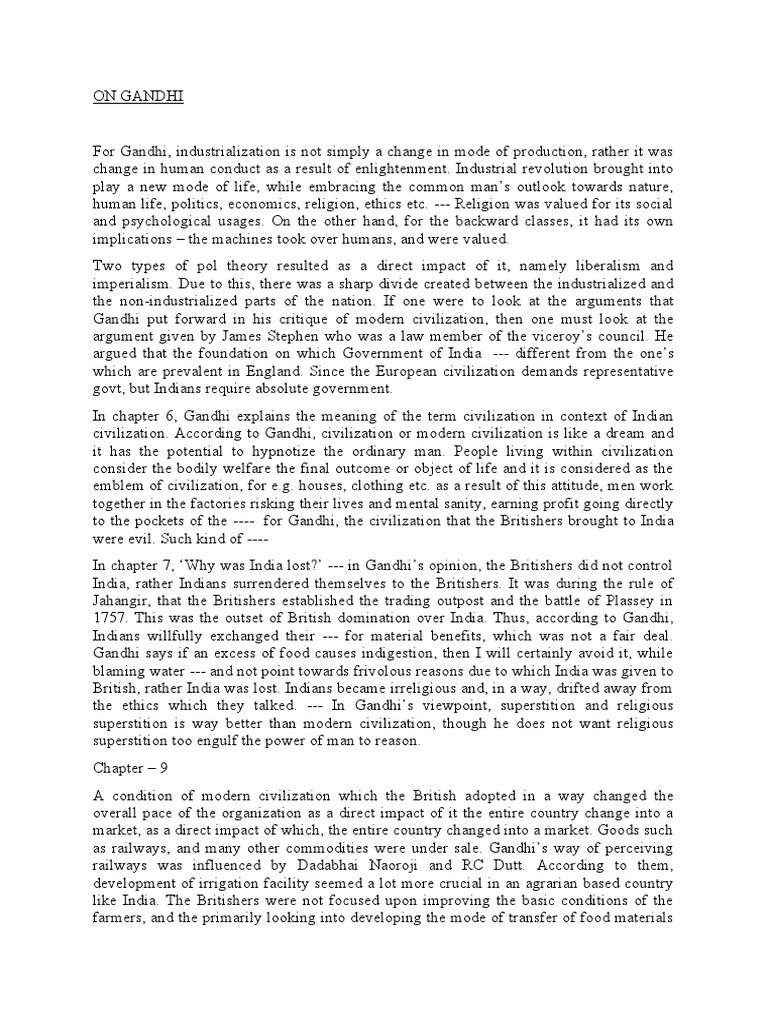 Gandhi | PDF | Mahatma Gandhi | Civilization