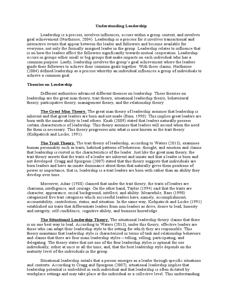 Understanding Leadership | PDF | Leadership | Transformational Leadership