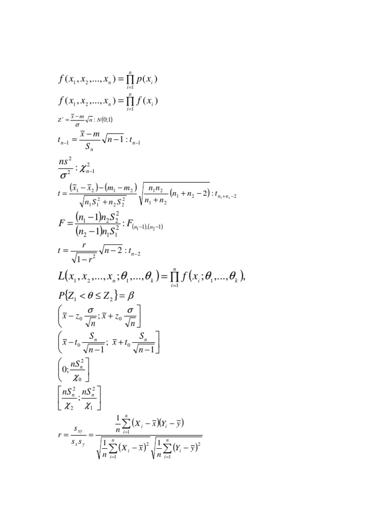 Statistika Formule | PDF